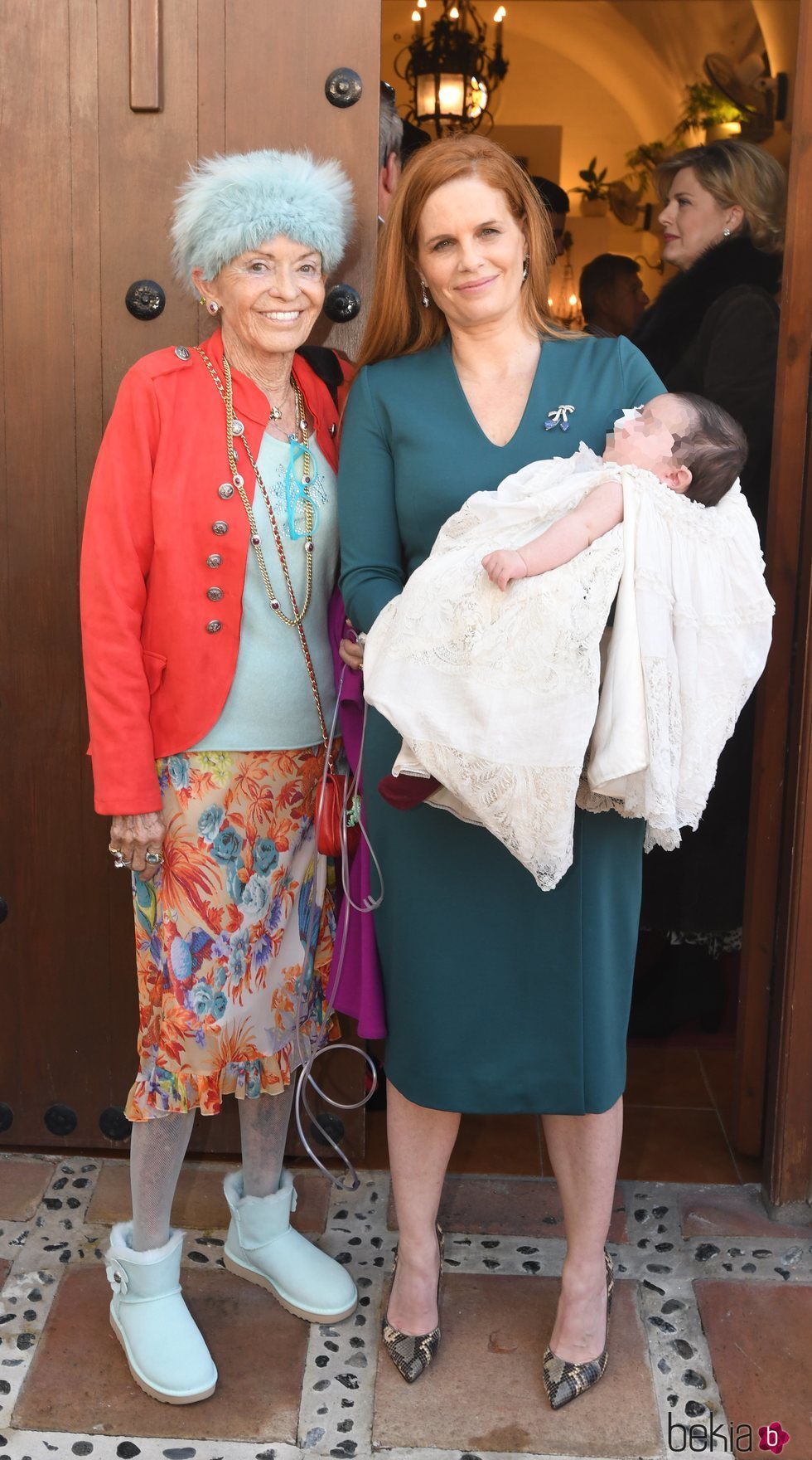 Olivia De Borb n Con Su Hijo Fernando Enrique Y Su Madre Beatrice Von