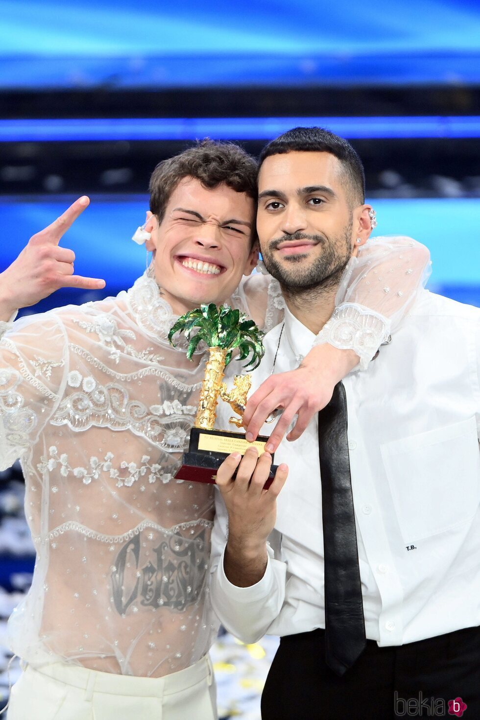 Blanco y Mahmood tras ganar el Festival de Sanremo 2022 - Foto en Bekia ...